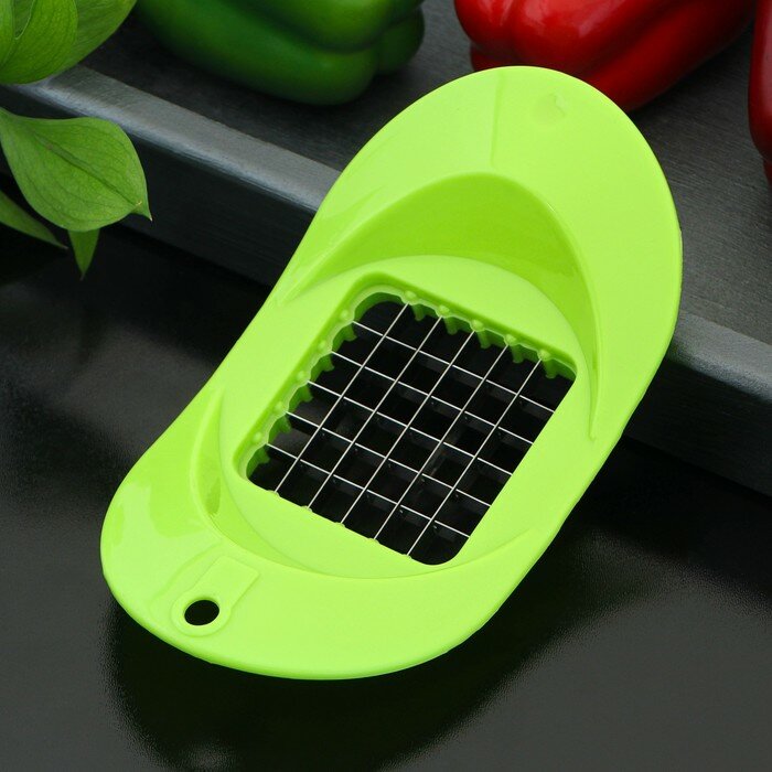 Овощерезка - винегретница Доляна «Кубик», 19 см, с ручками, микс