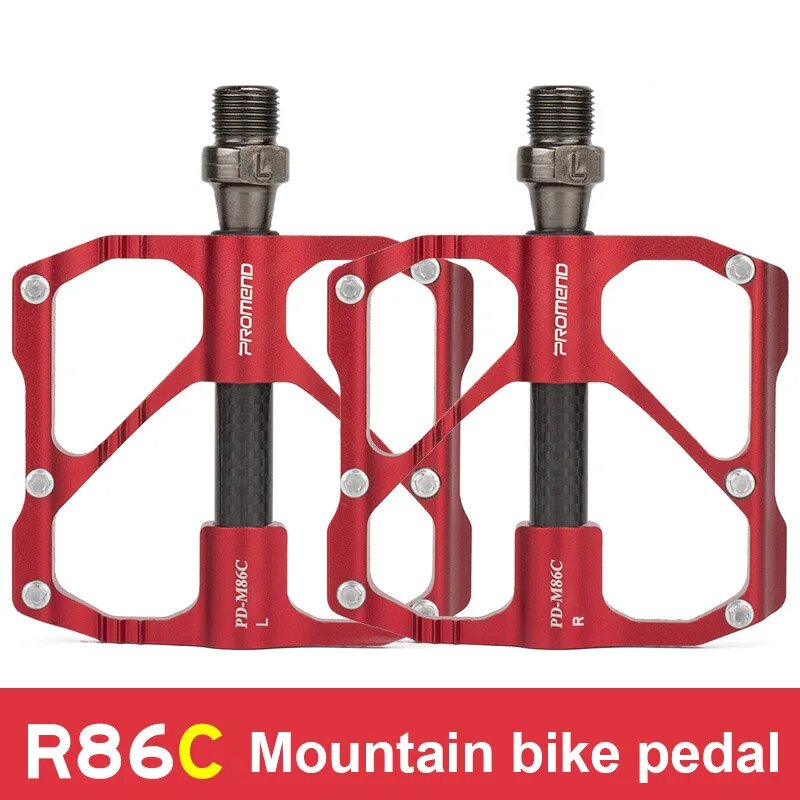 Педали Promend PD-M86C/PD-R87C алюминиевые 3 подшипника Красный, M86C-Red