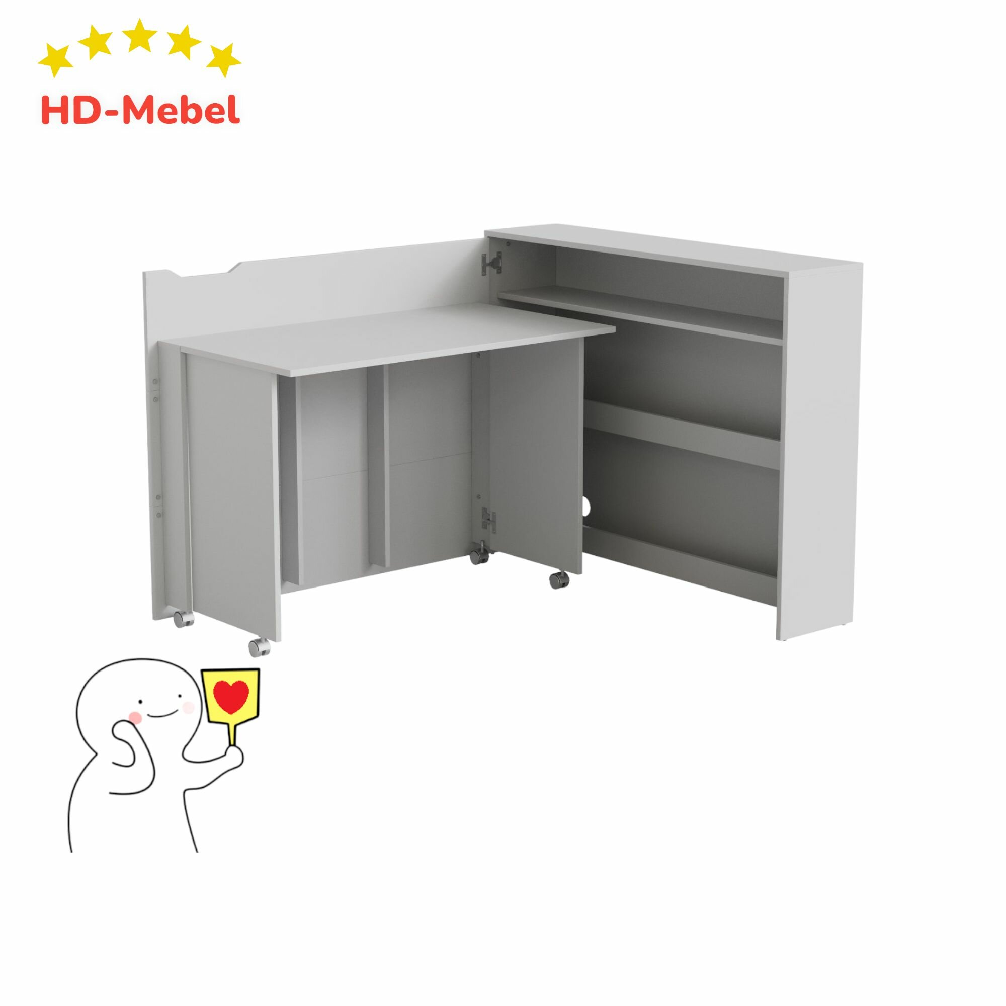Письменный стол НК-мебель LUIS, ЛДСП, 135 х 92 х 115 см, белый
