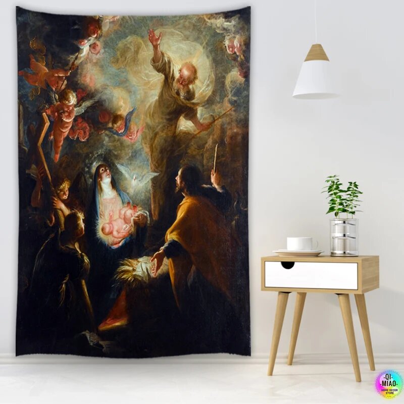 Гобелен Рождественский с Иисусом, 90x75cm, цвет 003