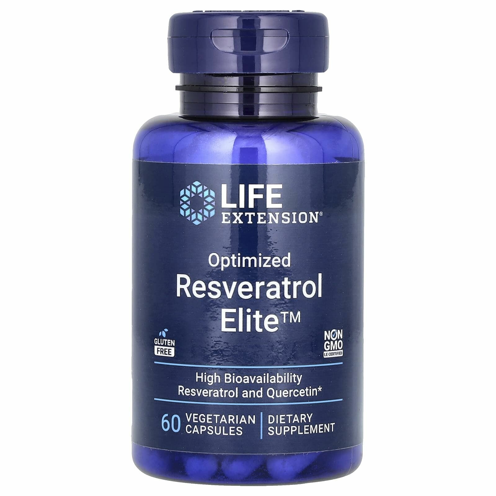Life Extension Ресвератрол, Optimized Resveratrol, для поддержания здоровья сердца, 60 капсул