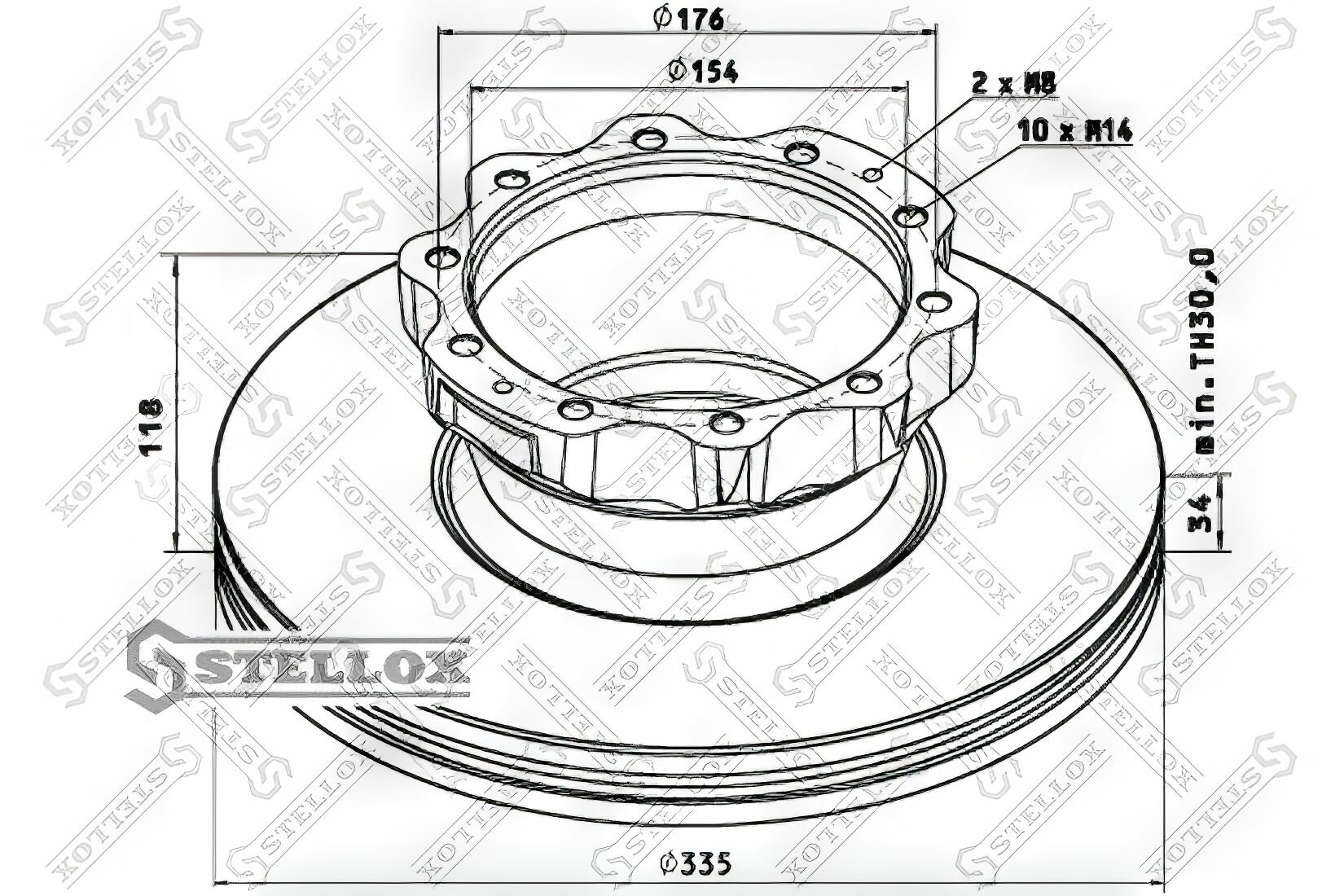 Тормозной диск, для МАН