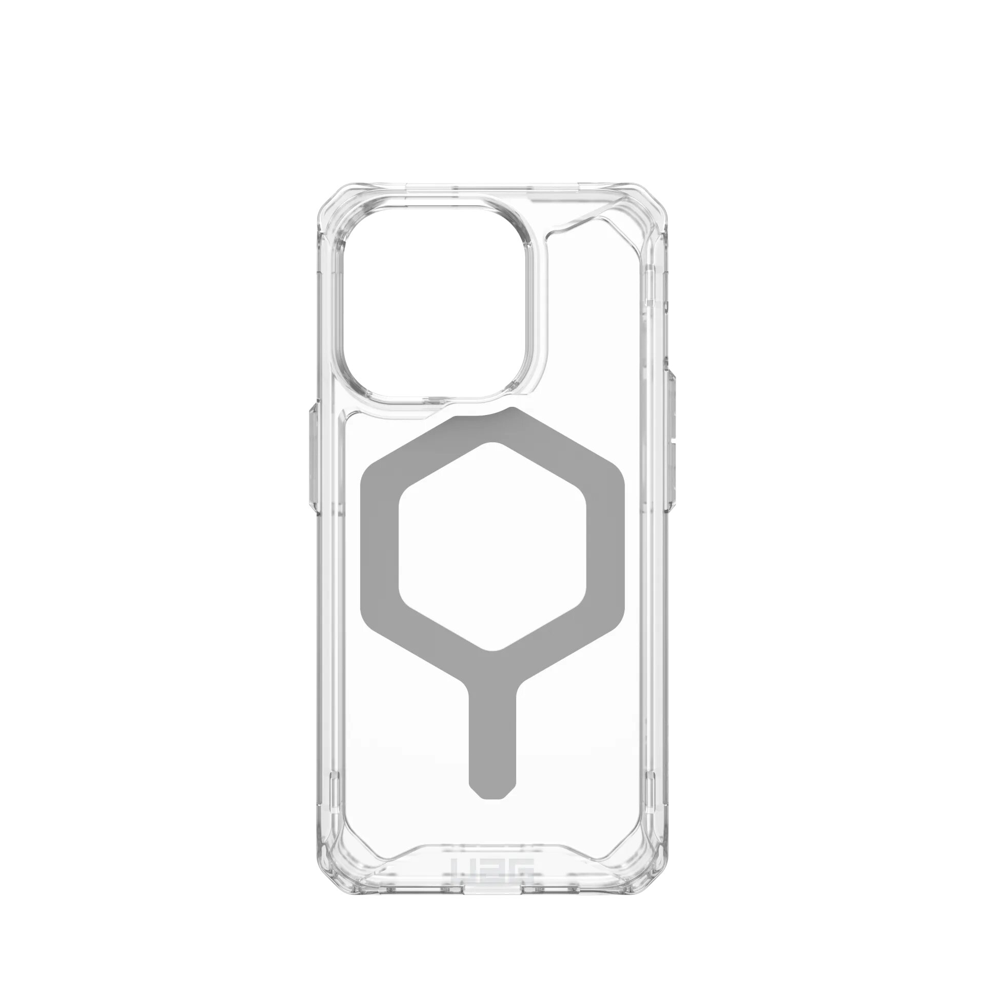 Чехол с поддержкой MAGSAFE Uag Plyo для iPhone 15 Pro 6.1", цвет прозрачный/серебро (Ice/Silver)
