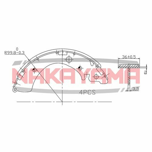 Колодки тормозные барабанные Nakayama HS7244NY