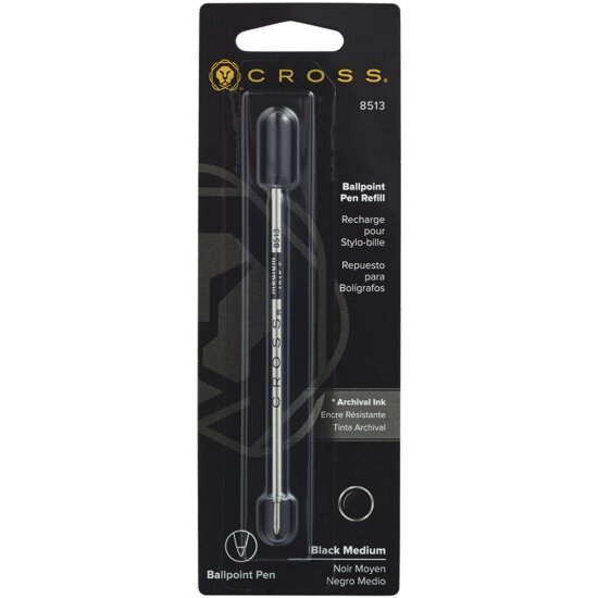 Стержень шариковый Cross , средний, черный, блистер