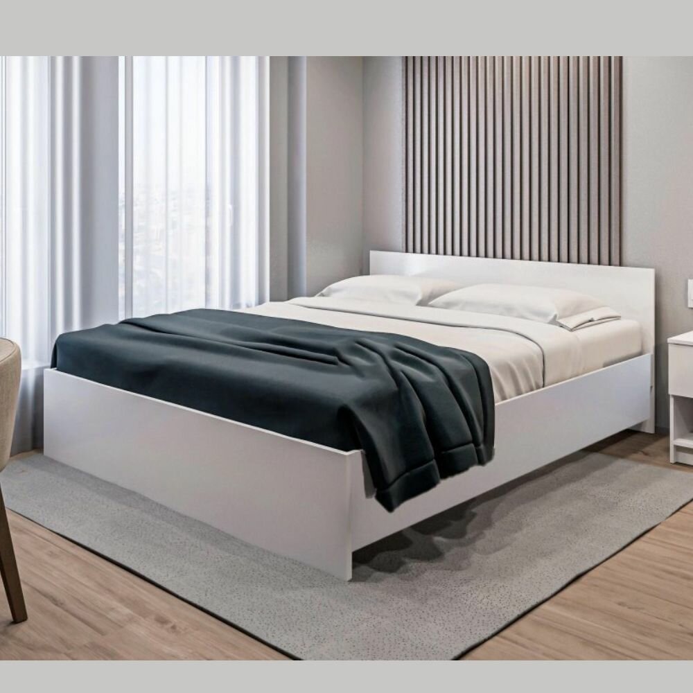 Кровать двухспальная амелина 1,4 Белый