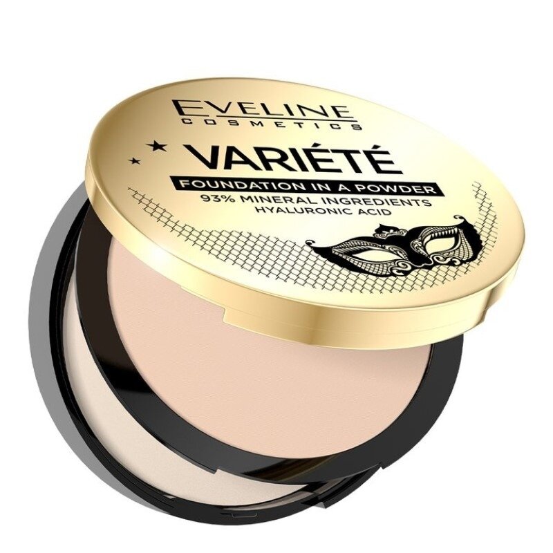 Пудра Eveline "Variete", минеральная, компактная, для лица, № 11, Light beige, 8 г