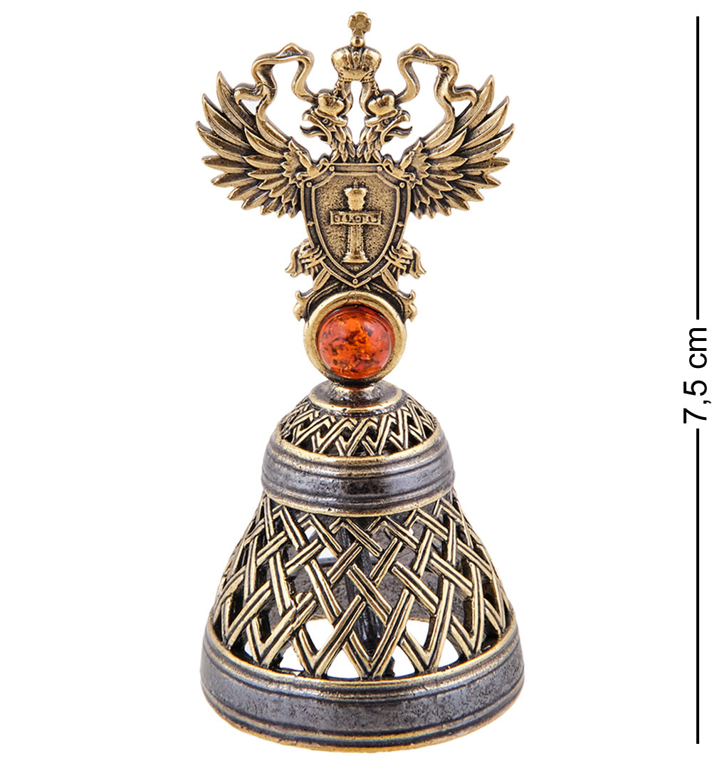Фигурка Колокольчик - двуглавый орел (янтарь)