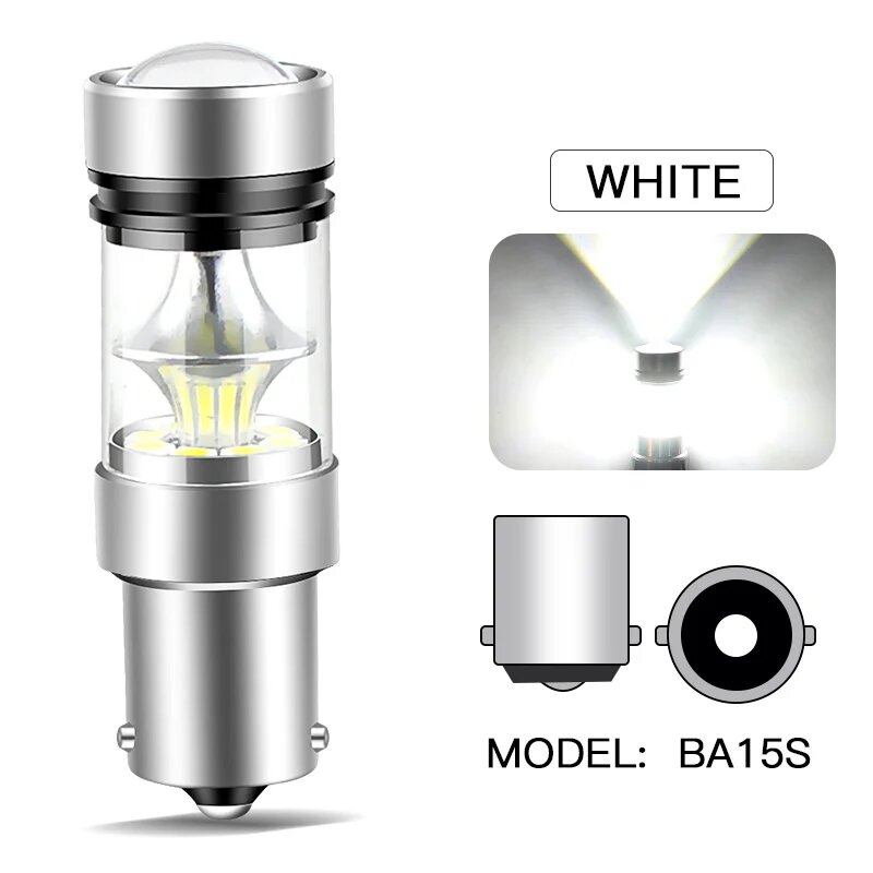 Светодиодная лампа задсветильник хода для Renault Captur Clio 4 2 3 Duster Espace 4 Megane CC Logan Kaptur P21W BA15S Canbus, 2 шт. 2pcs LED White