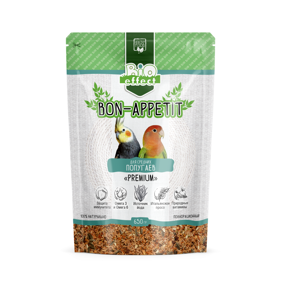 Bio Effect « Bon-appetit » корм для средних попугаев - 650 г