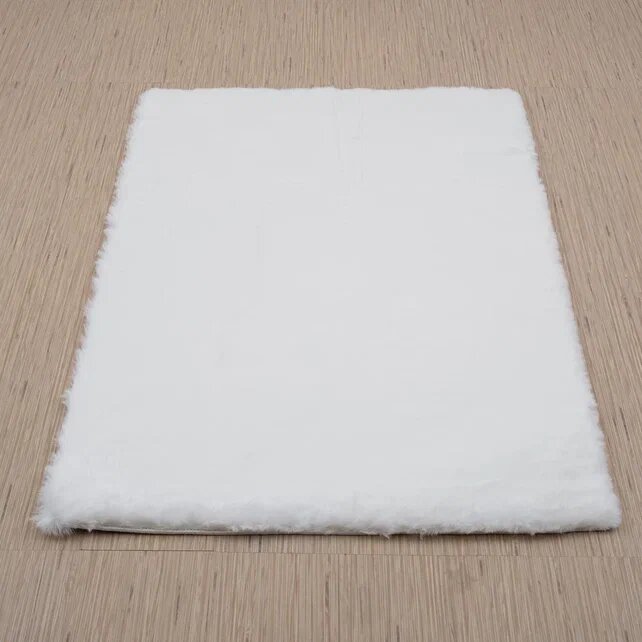 Ковер на пол в спальню в гостиную 80х120 см светлый однотонный ворс 35 мм шегги 335478 KoverVDom