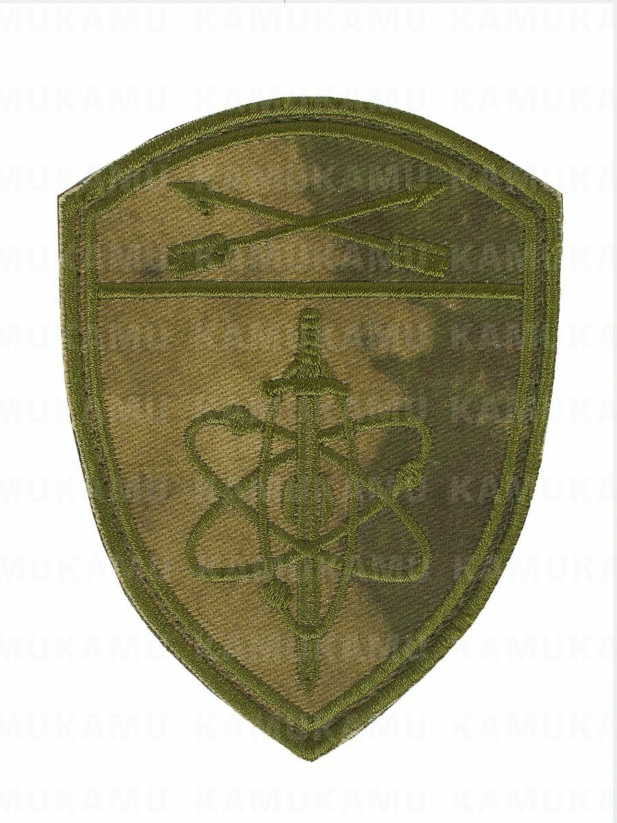 Шеврон воинские части по охране ВГО и СГ цвет оливковый 752173
