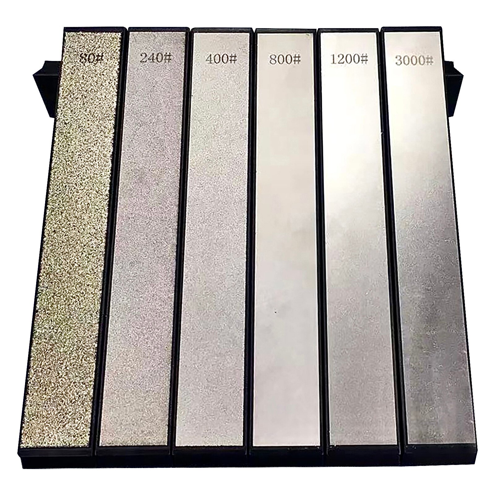 Набор из 6 алмазных брусков для заточки стандарта Apex #80, #240, #400, #800, #1200, #3000 грит