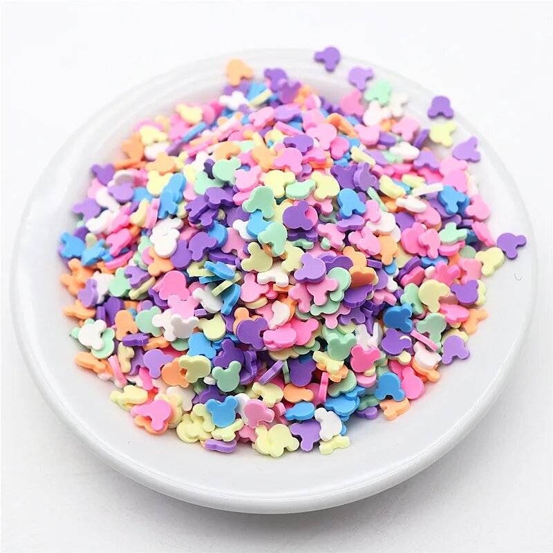 Полимерная Горячая Глина Любовь мягкая глина лист снежинка нашивка-пентаграмма рукоделие DIY аксессуары для дизайна ногтей слайм наполнитель 3-5 мм