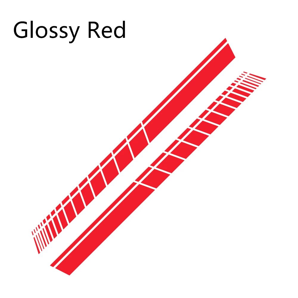 2 шт, автомобильные виниловые наклейки на боковую юбку Glossy Red