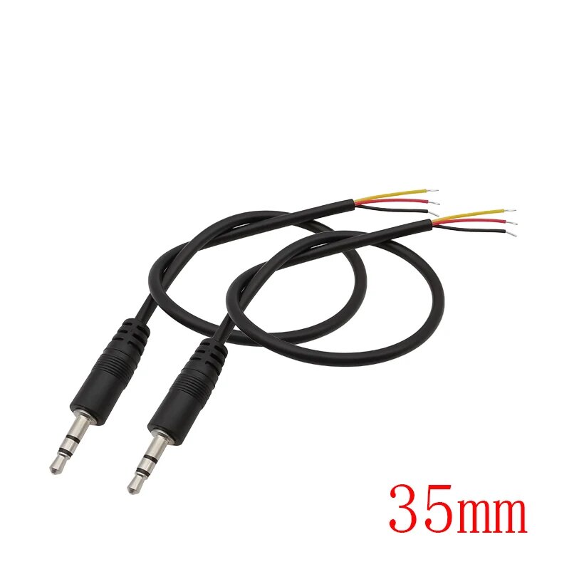 2 шт. 3,5 мм аудио кабель 3Pin, черный