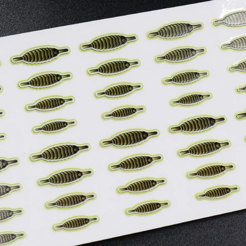 Набор спинок креветок Royal Sissi, 80 шт, 4 цвета Oilve green 2 sheets