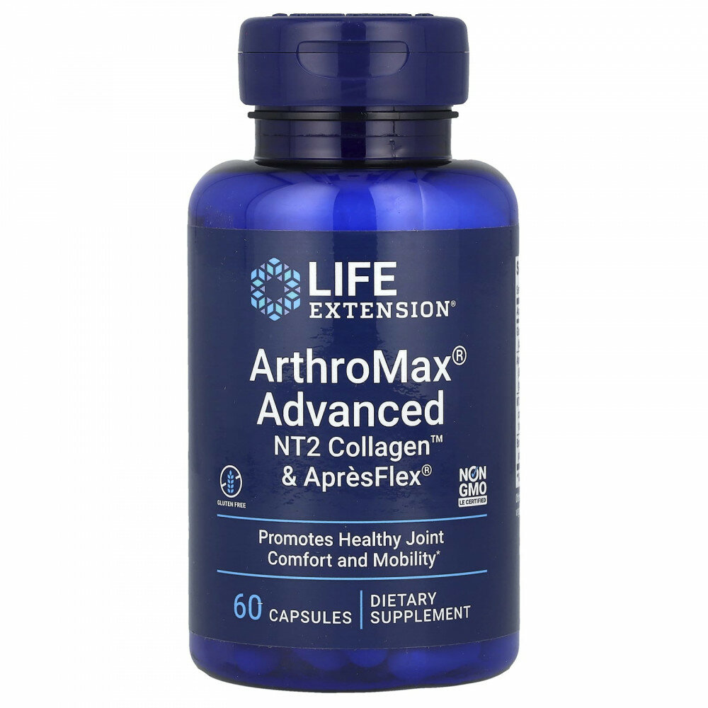Life Extension, ArthroMax® Advanced, NT2 Collagen™ и ApresFlex®, 60 капсул