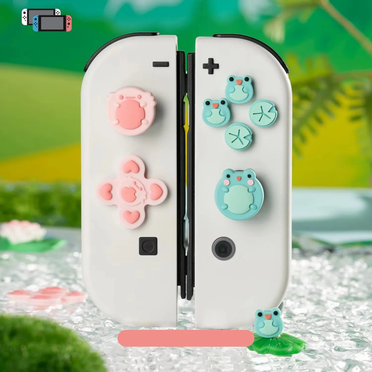 Наклейки на джойстик Nintendo Switch OLED KomoKe, Silicone Soft