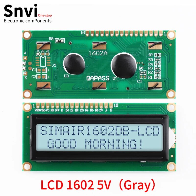 ЖК-дисплей SNVI LCD1602 16x2 LCD1602 Gray