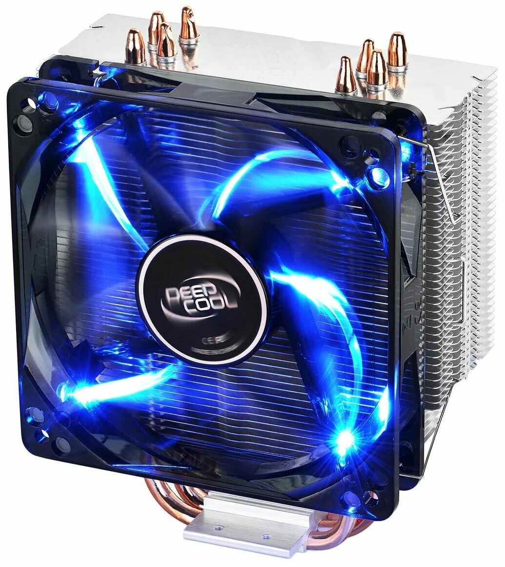 Устройство охлаждения(кулер) Deepcool GAMMAXX 400 BLUE BASIC Soc-AM4/1151/1200/1700 4-pin 18-30dB Al+Cu 130W 640gr LED Ret
