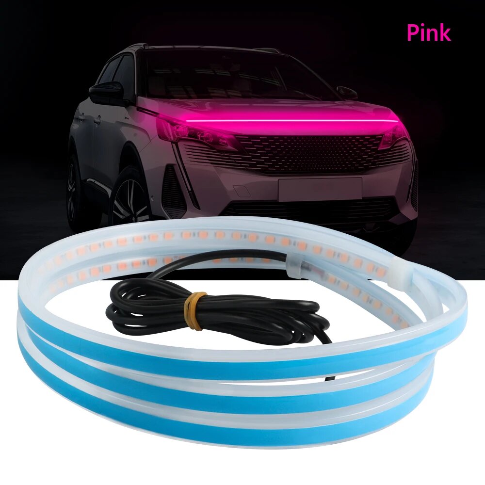Светодиодная лента для капота автомобиля, pink, 120cm