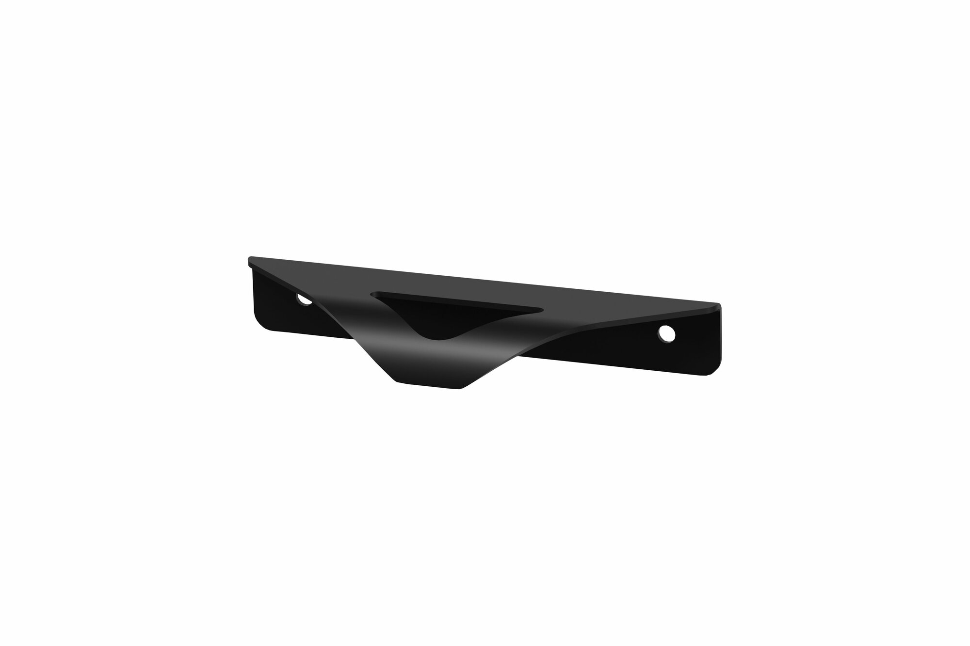 Ручки для мебели W--G 12.4 см (комплект 2 штуки) цвет черный, металлические, торцевые, скрытые для кухни, шкафа, комода, ящика