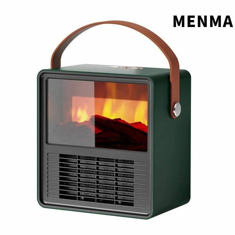 Открытый вертикальный небольшой деревянный зернистый имитированный электрический нагреватель