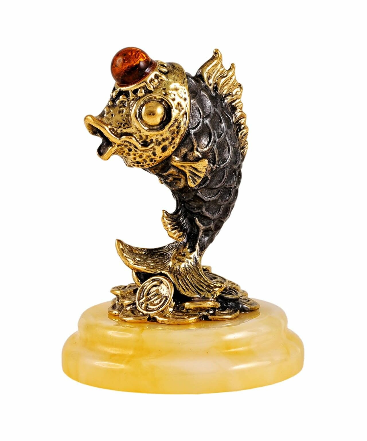 Статуэтка Рыбка Денежная Фен-Шуй 2347-Б, белая