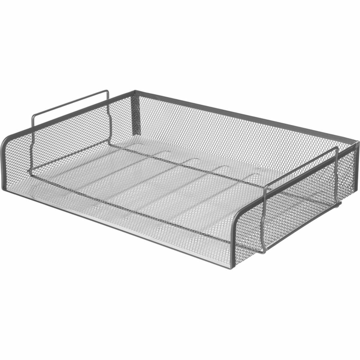 Лоток для бумаг горизонтальный Attache, металлическая сетка, поперечный, серебристый, 12шт.