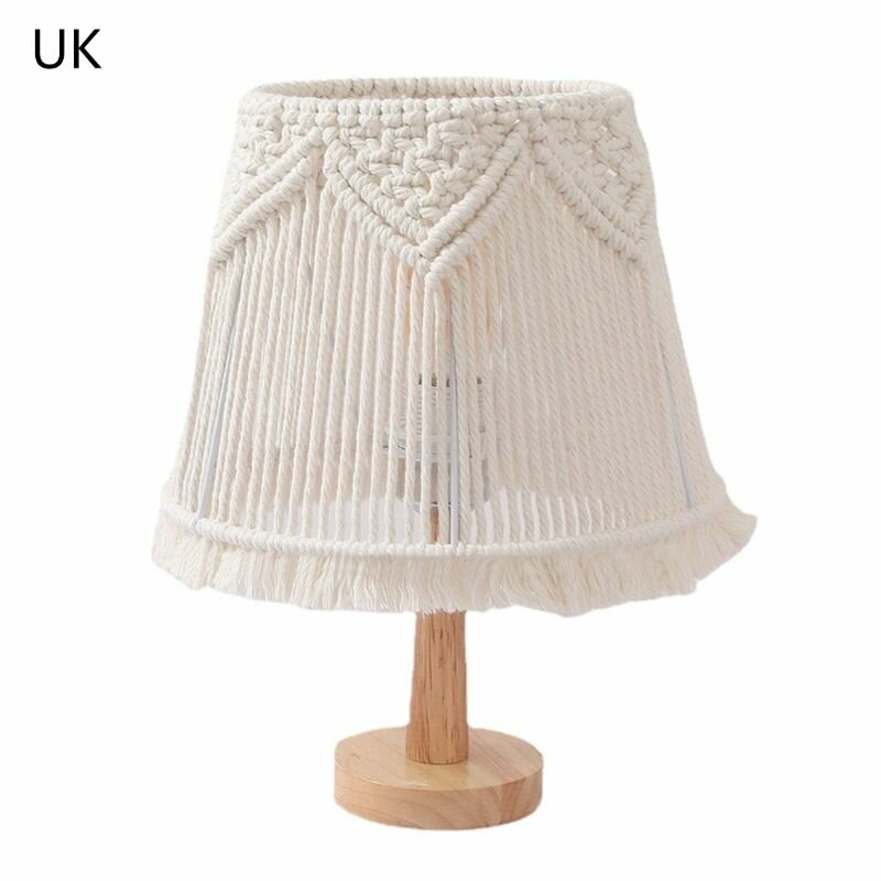 Абажур ручной работы в богемном стиле макраме с кисточками, легкий чехол, настольные лампы, защитные