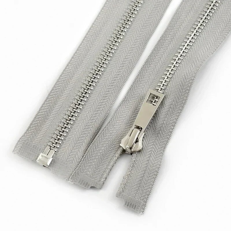 Металлические молнии Meetee 15-80 см 5Pcs, LightGray, SingleOpen-No5-40cm