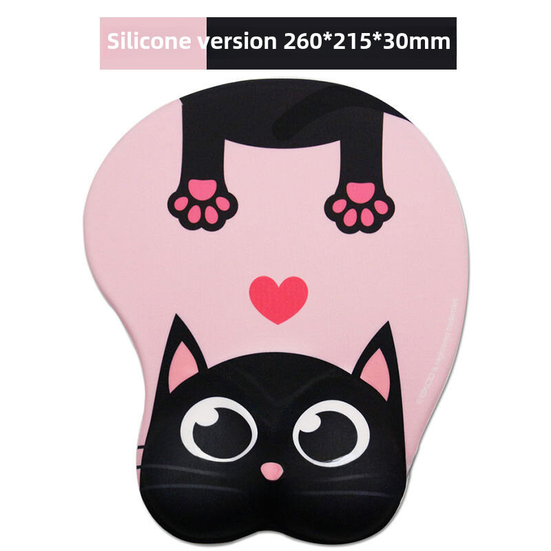 Клавиатура "Мультяшная девушка", с ковриком для мышки, 3D-грудь, белая