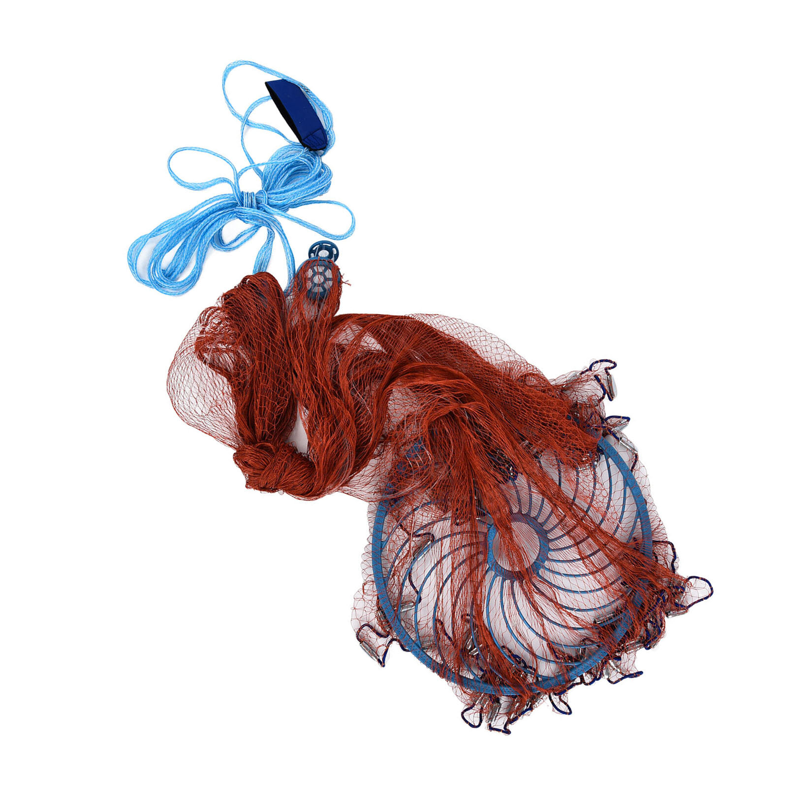 Ручной метательный сетчатый автоматический ловец для рыбалки на пруду и в океане