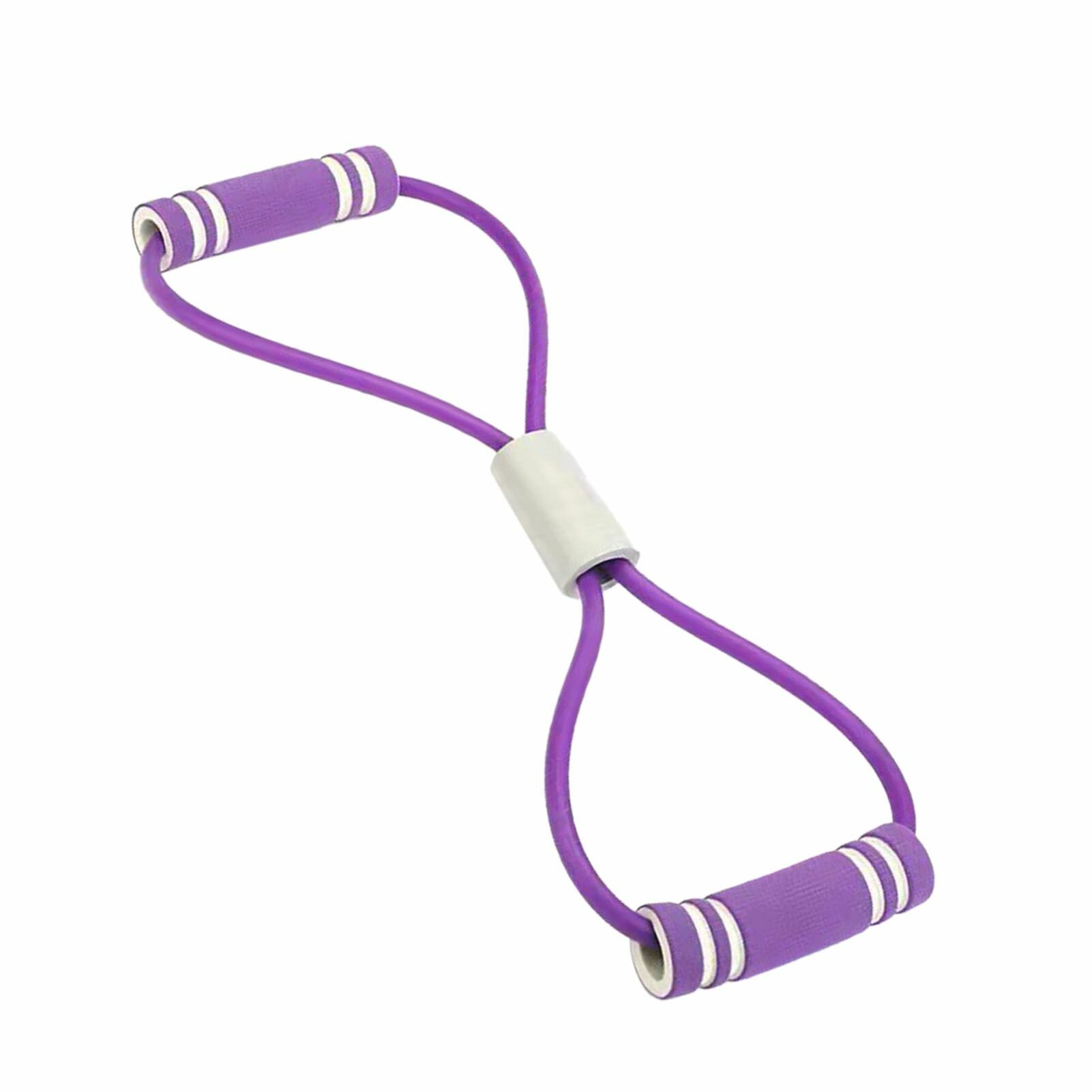 Фигура 8 Puller Регулируемая длина 8 резинок сопротивления Эластичный фитнес-канат для растяжки рук и плеч Фиолетовый