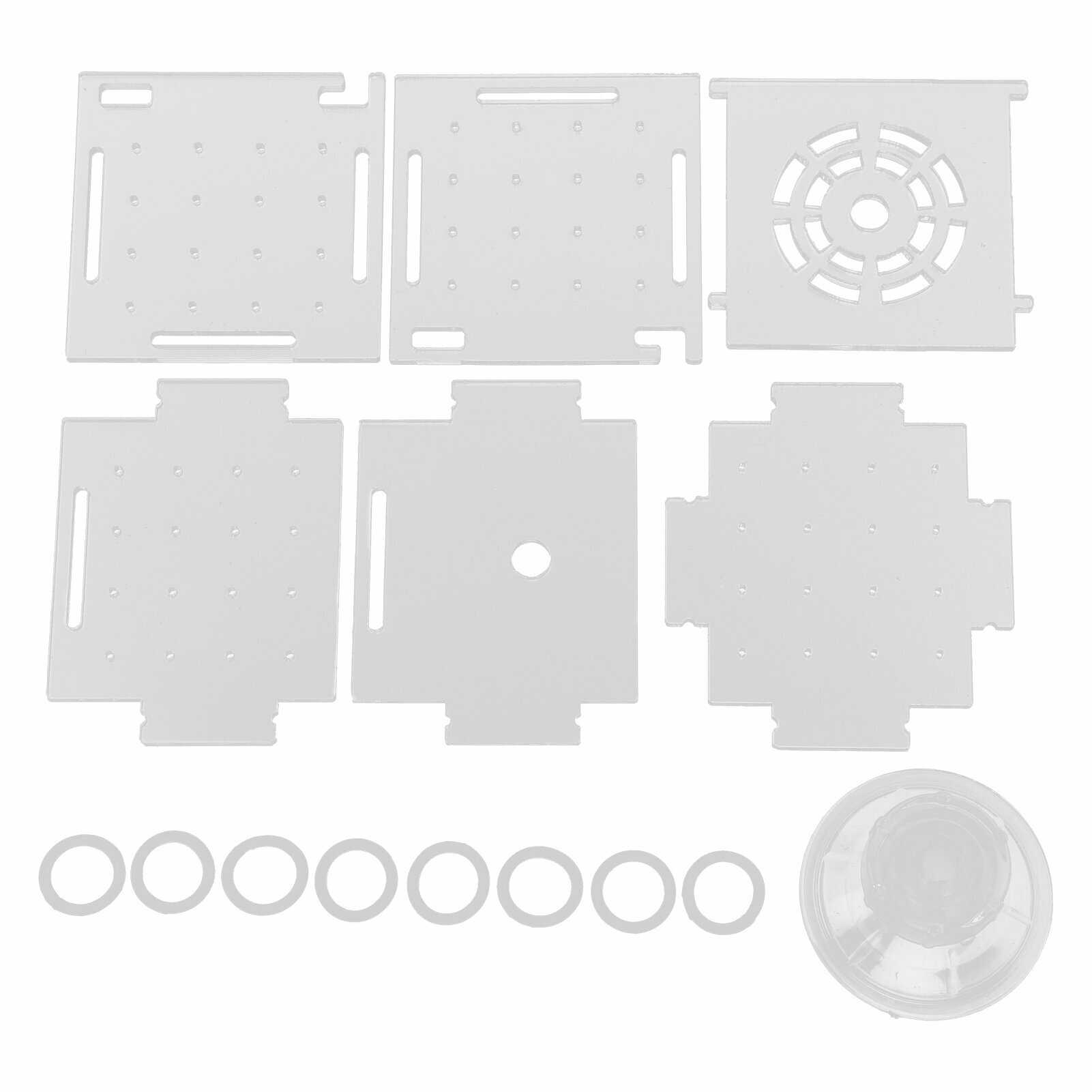 Акриловый бокс для изоляции рыбок, инкубатор для разведения мальков креветок, мини-бокс 6x6x6.