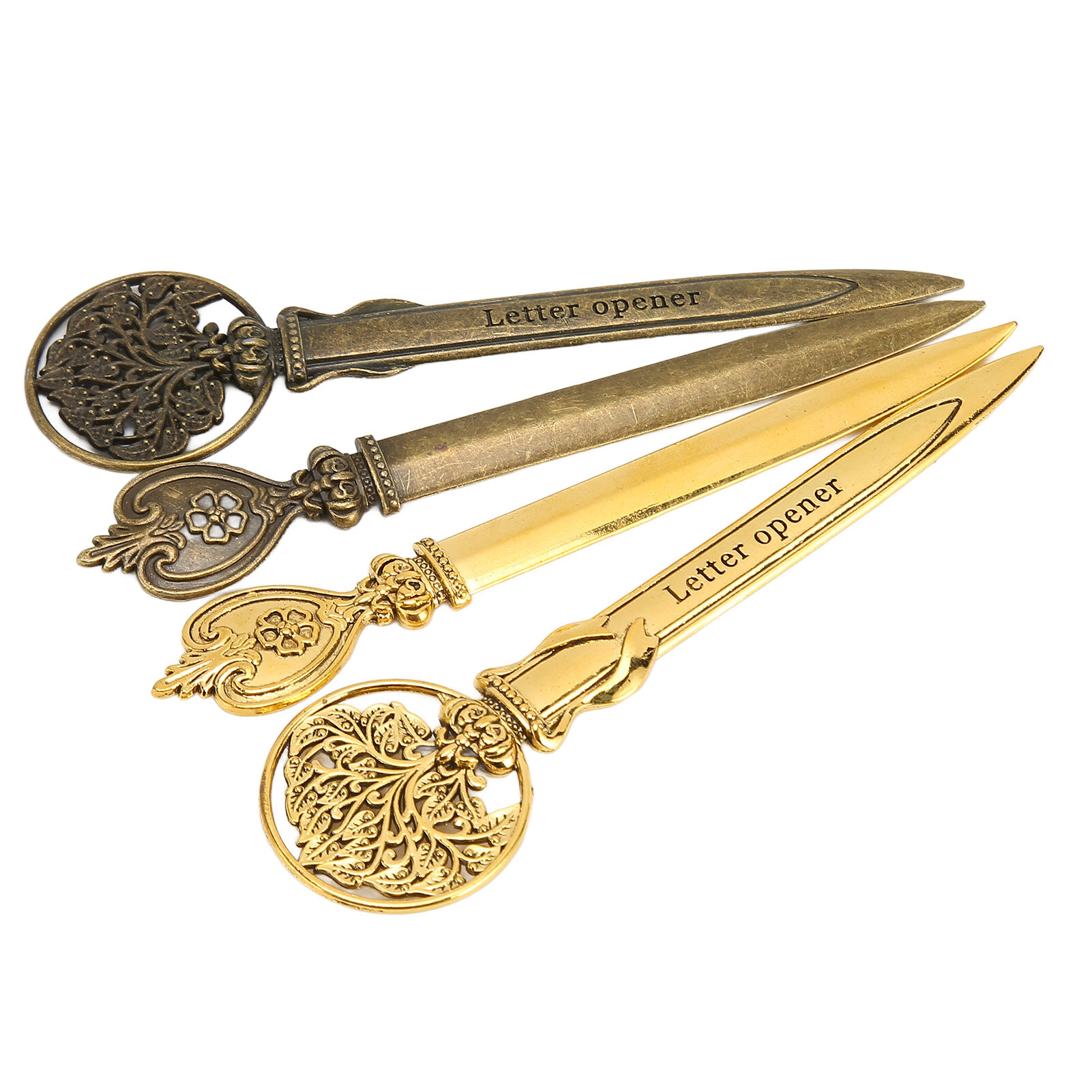 4 шт. нож для открывания писем в стиле ретро, легкий компактный эргономичный нож для открывания почты из цинкового сплава