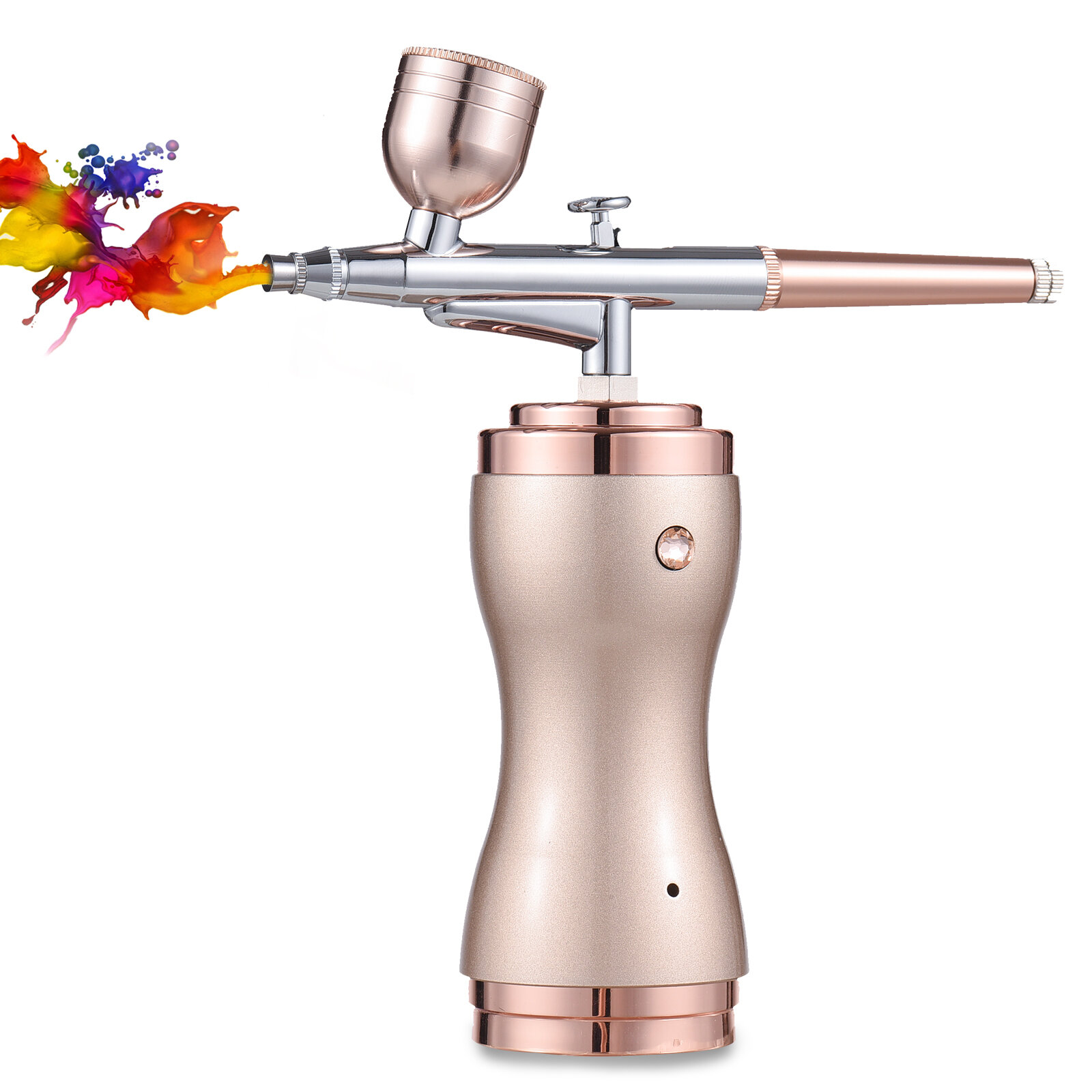 Беспроводной портативный аэрограф с компрессором, ручная воздушная щетка двойного действия, 3-уровневая регулировка давления, встроенный аккумулятор для рисования, моделирования, дизайна ногтей, макияжа, украшения тортов