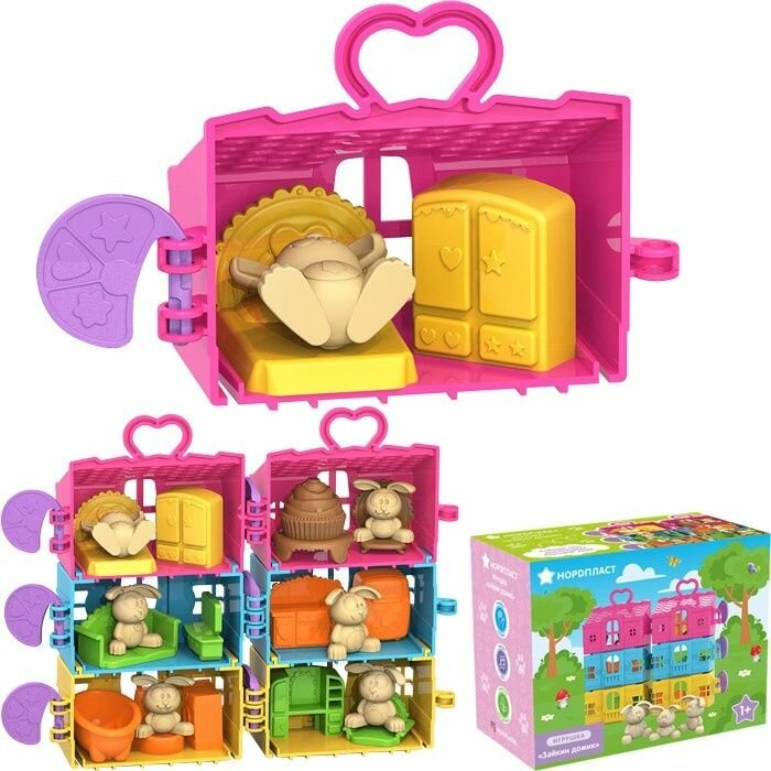 Игровой набор Нордпласт Зайкин Домик. Спальня (337/12)