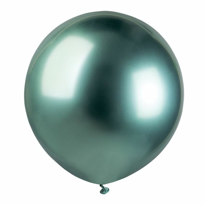 Шар латексный GEMAR Хром, зеленый 93, металл, Shiny Green, 19"/48 см, 25 штук