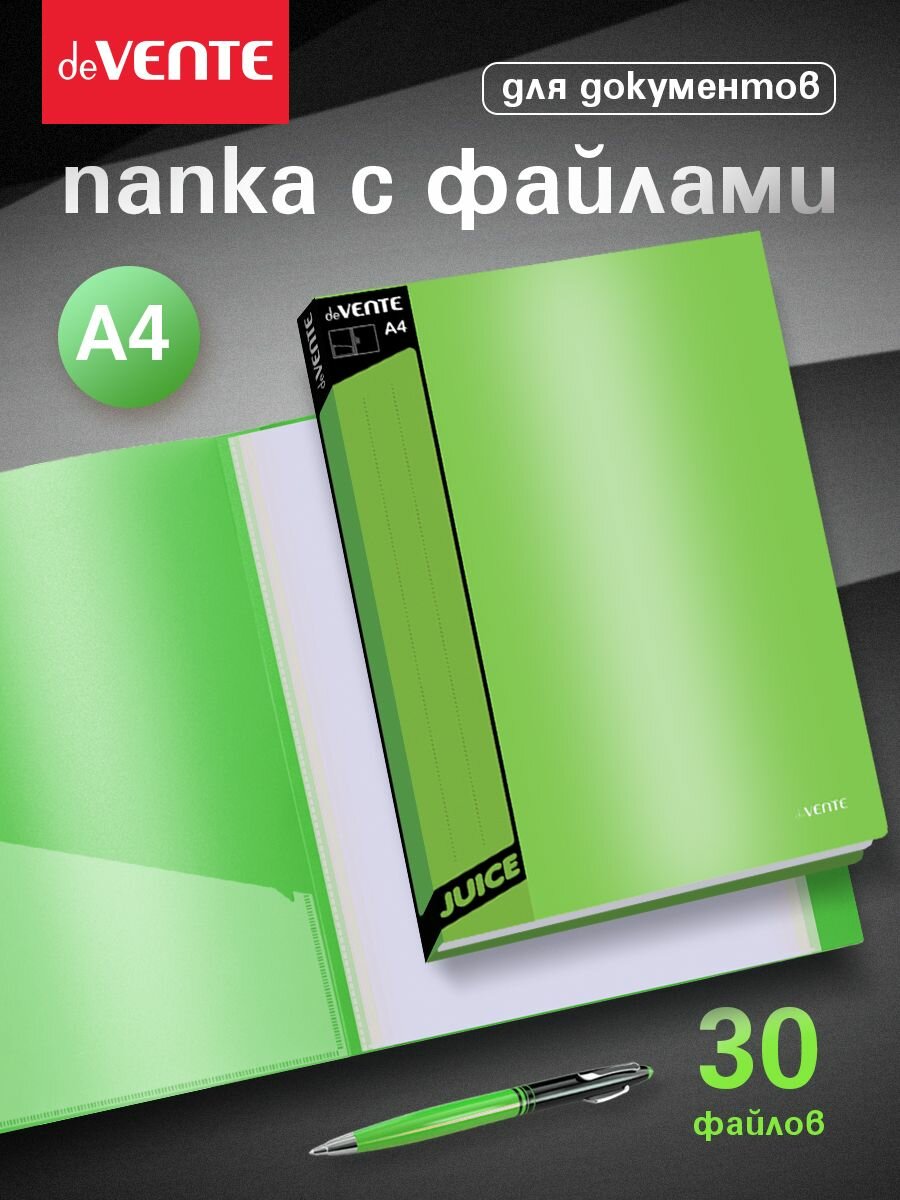 Папка с файлами A4 30 вкладышей органайзер для документов