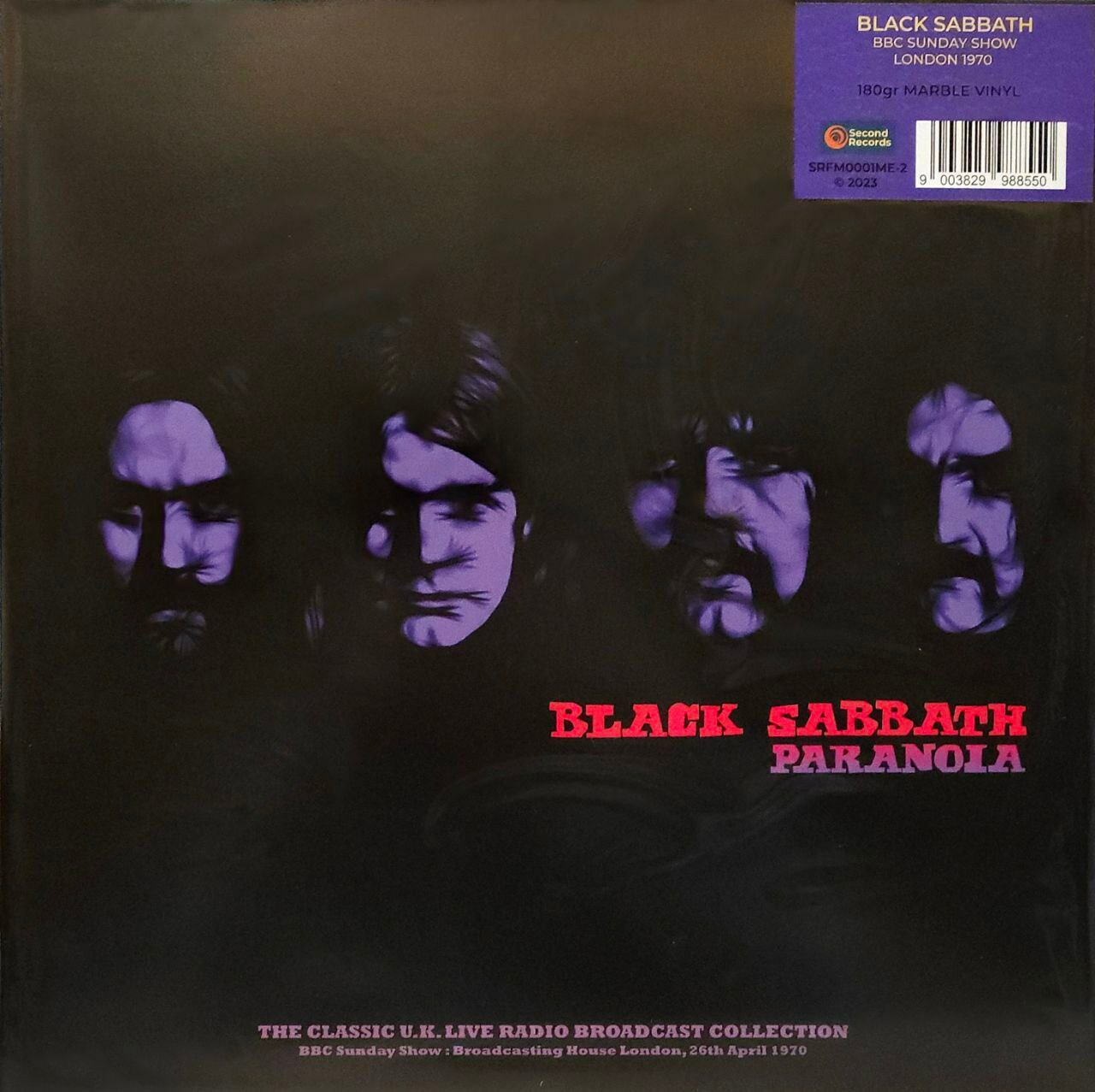 Виниловая пластинка Black Sabbath / Paranoia - bbc sunday show, london 1970 (red marble vinyl) (1LP)