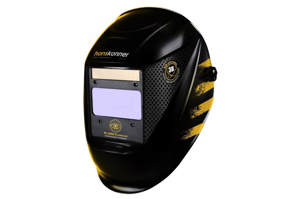 Маска сварщика "Хамелеон" 100x50мм, DIN 4/5-9/9-13, 1/30000сек, 4 рег-ки, Hanskonner, HAW91A6WH