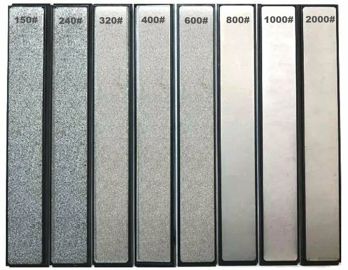 Комплект алмазных камней (брусков) 150-240-320-400-600-800-1000-2000 для точилок Ruixin Pro