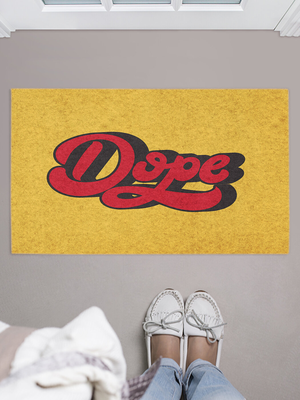 Коврик придверный в прихожую с принтом "Векторный допинг" 45 на 75 см , JoyArty