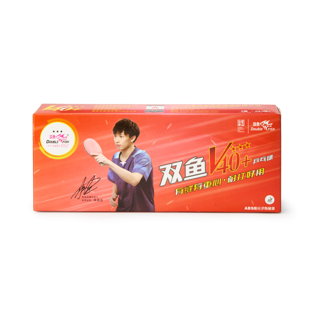 Мячи для настольного тенниса DOUBLE FISH 3*** V111F1, одобрены ITTF, 10 шт, белые