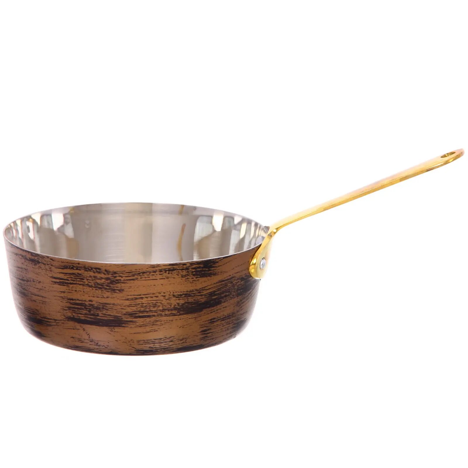 Ковш для соуса из нержавеющей стали, 0,5л, 14см, цвет антик, эргономичная ручка