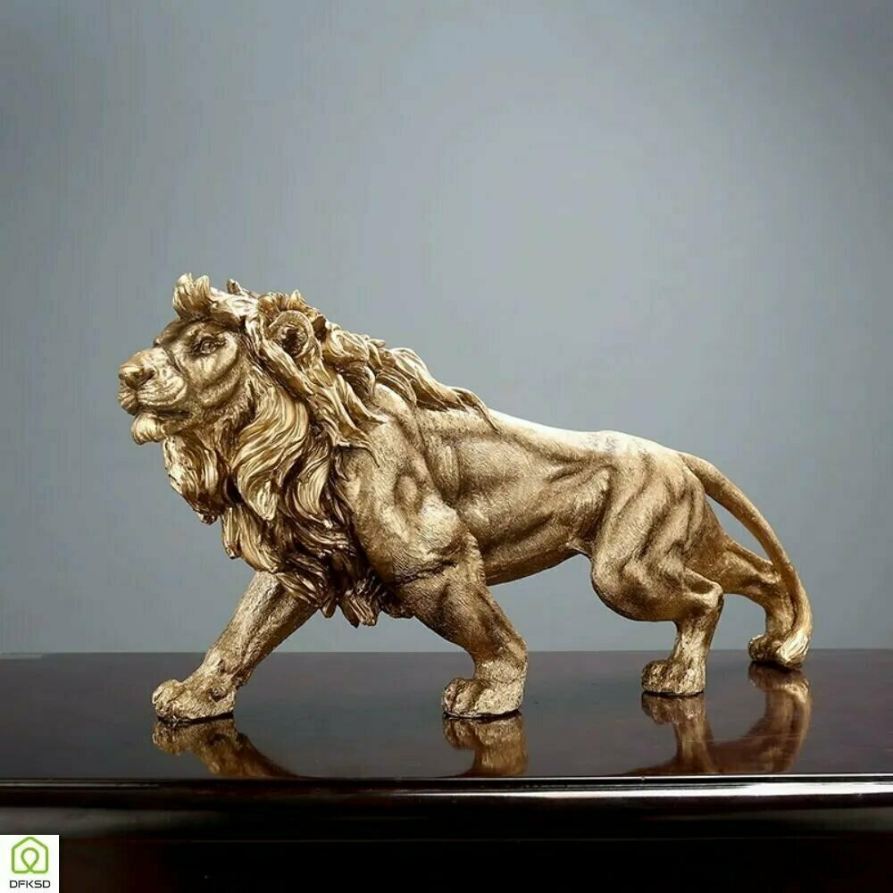 DFKSD Статуэтки Львы, Украшения для рабочего стола 39x9x18cm