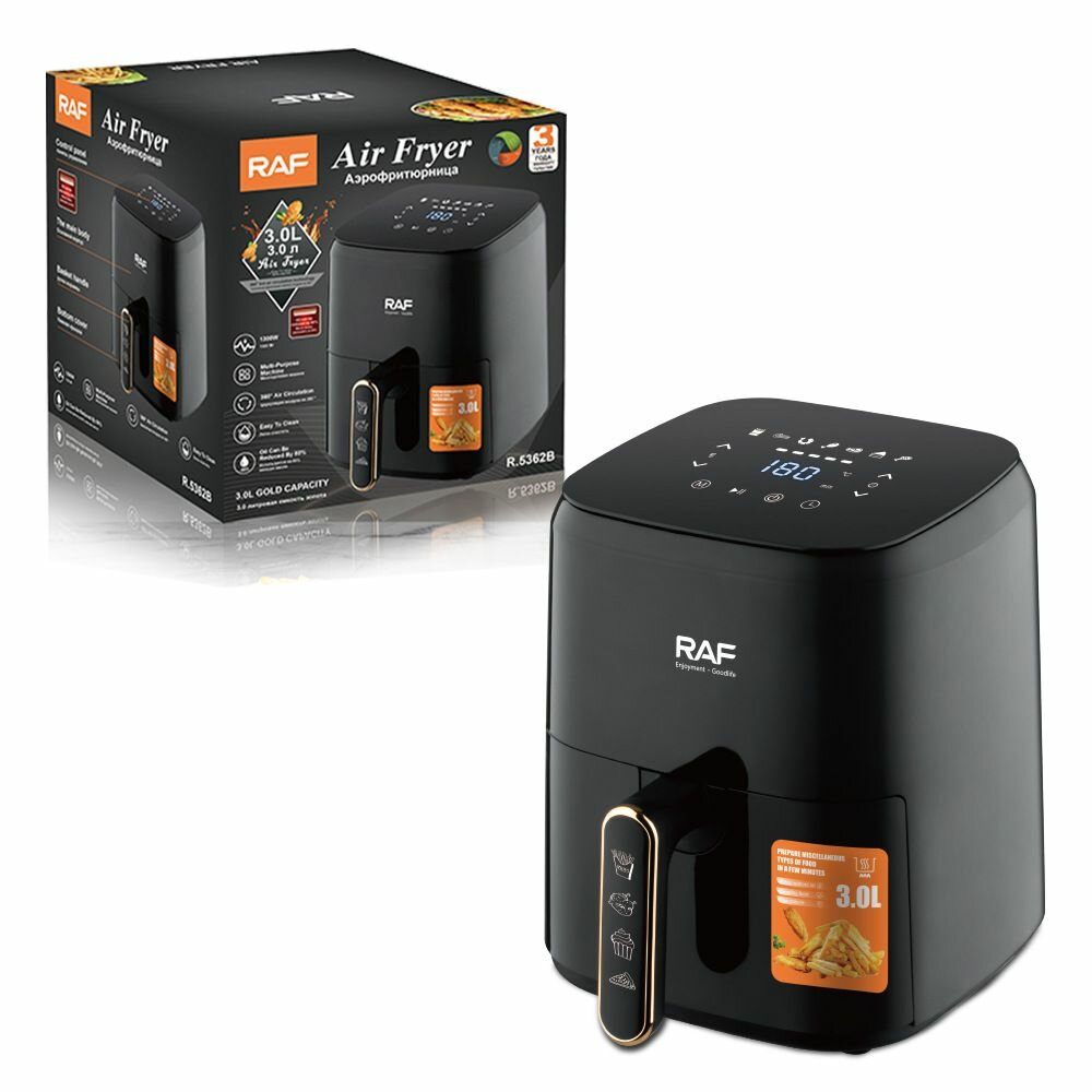 Многофункциональная воздушная фритюрница механическая бытовая автоматическая интеллектуальная электрическая фритюрница большой емкости объемом 3 литра