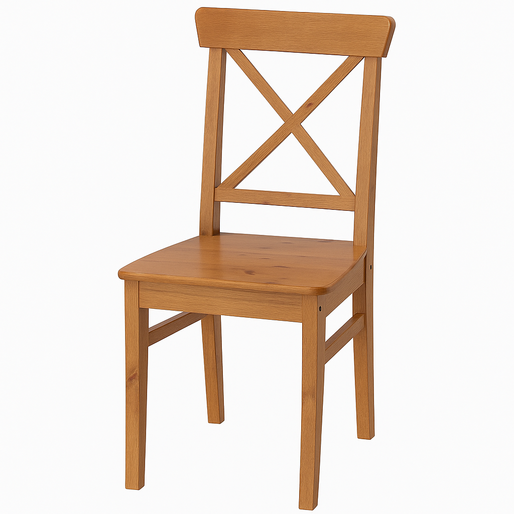 Стул кухонный, икеа Ингольф Ingolf деревянный, коричневый из массива сосны